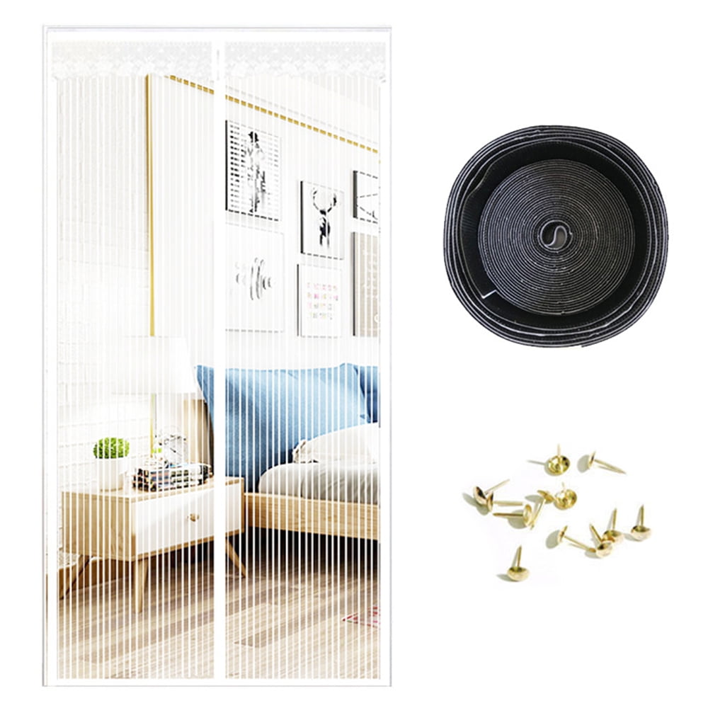 Auto Close Magnet Curtain Magnetic Screen Door White Magnetic Door ...