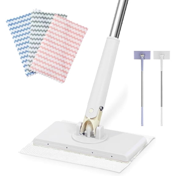 Auto Cloth Changing Mini Mop, 360°Rotating Cloth Changing Mop with 10 ...