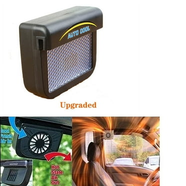 Auto Fan Cooler Solar Powered Car Window Windshield Auto Air Vent ...