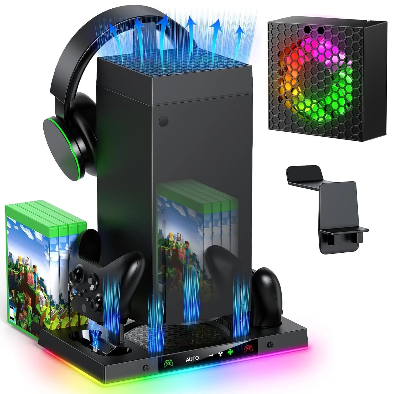 Prociv Auto Cooling Fan and Charge Stand for Xbox Series X, RGB ...