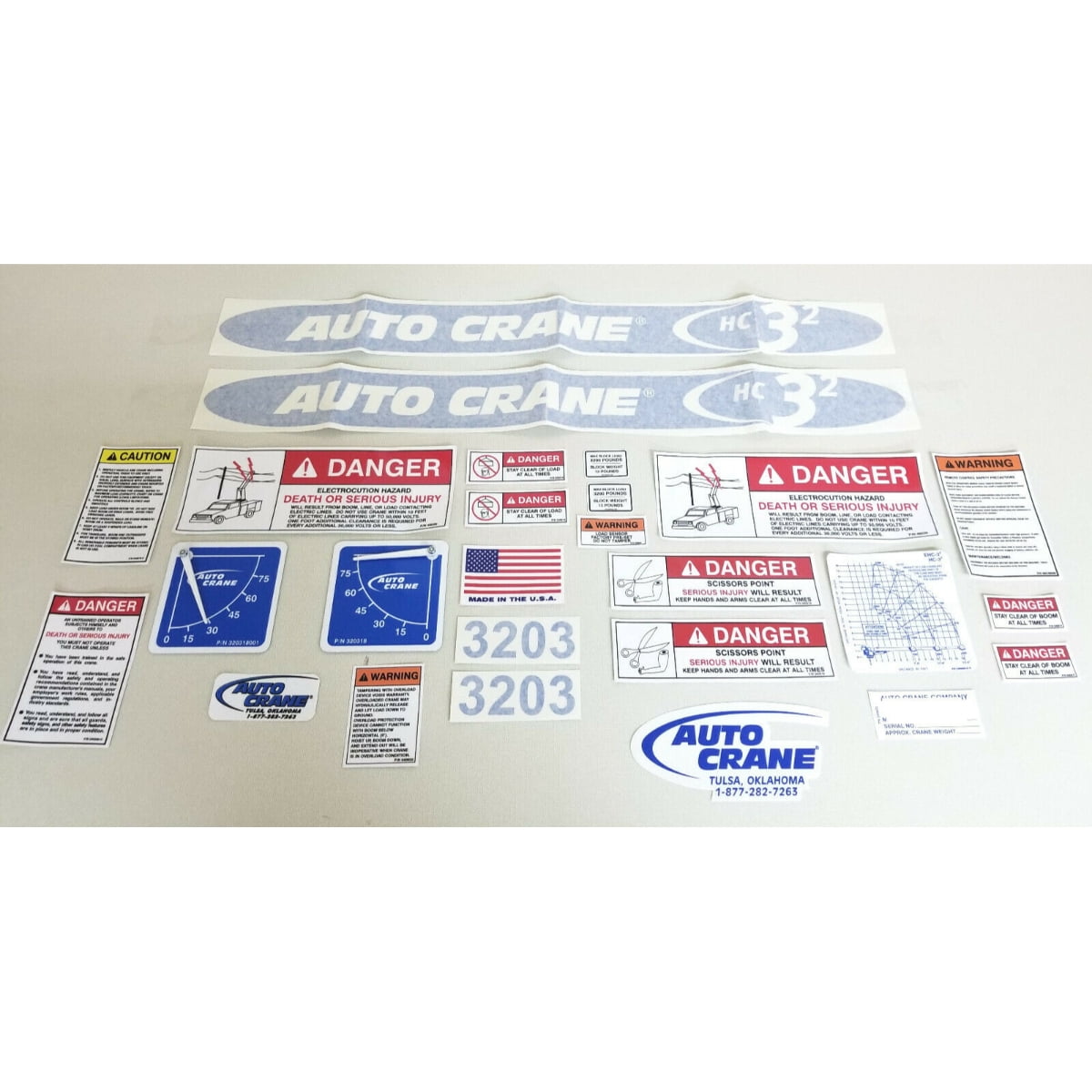 Auto Crane 320989010, Decal Layout for 3203H Series Cranes - Walmart.com