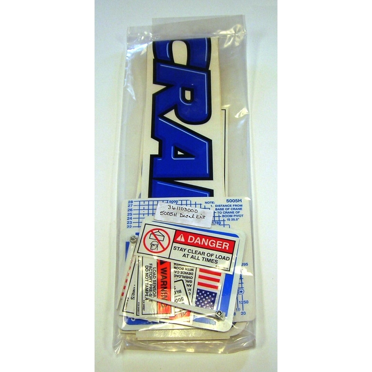 Auto Crane 361103000, Decal Kit, for 5005H Series Cranes - Walmart.com