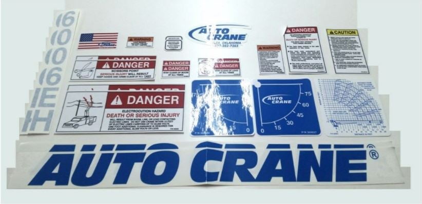 Auto Crane 366809000, Decal Kit, Blue, for 6006EH Series Cranes ...