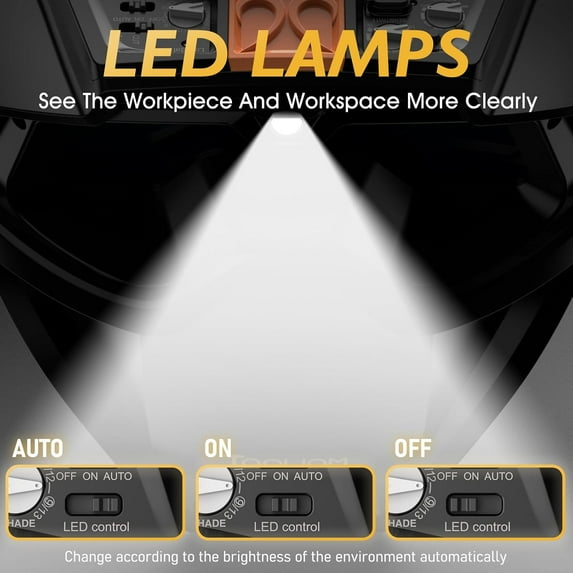 Auto Darkening Welding Goggles 4 Arc Sensor Eye Protection Safety ...