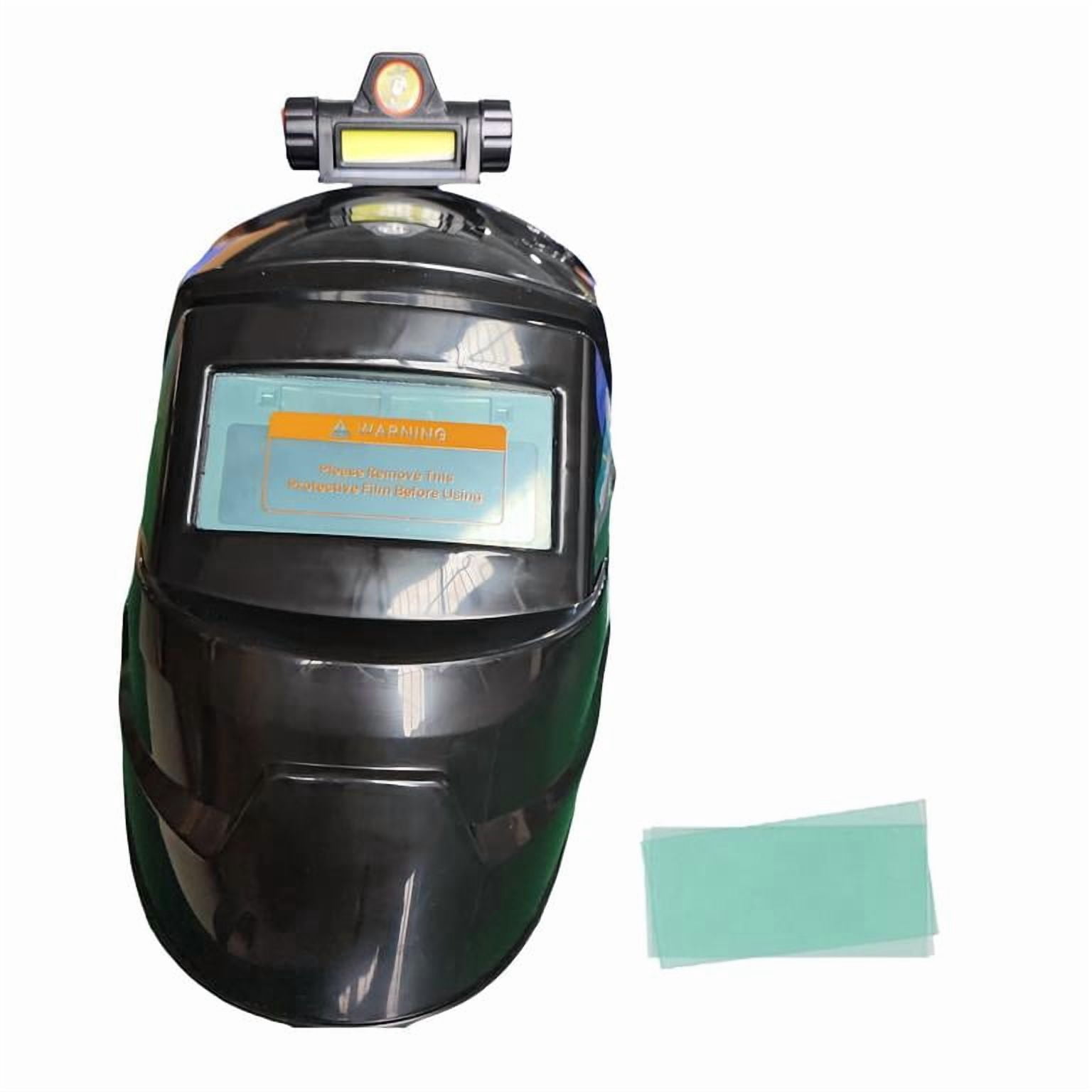 Auto Darkening Welding Helmet, Headlamp Integrated Face Guard, 130°C ...