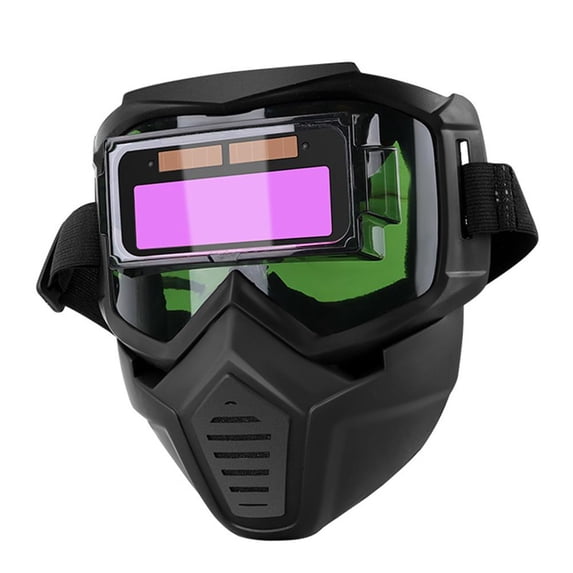 Auto-Darkening Welding Helmet with Solar Power - Instant Eye Protection ...
