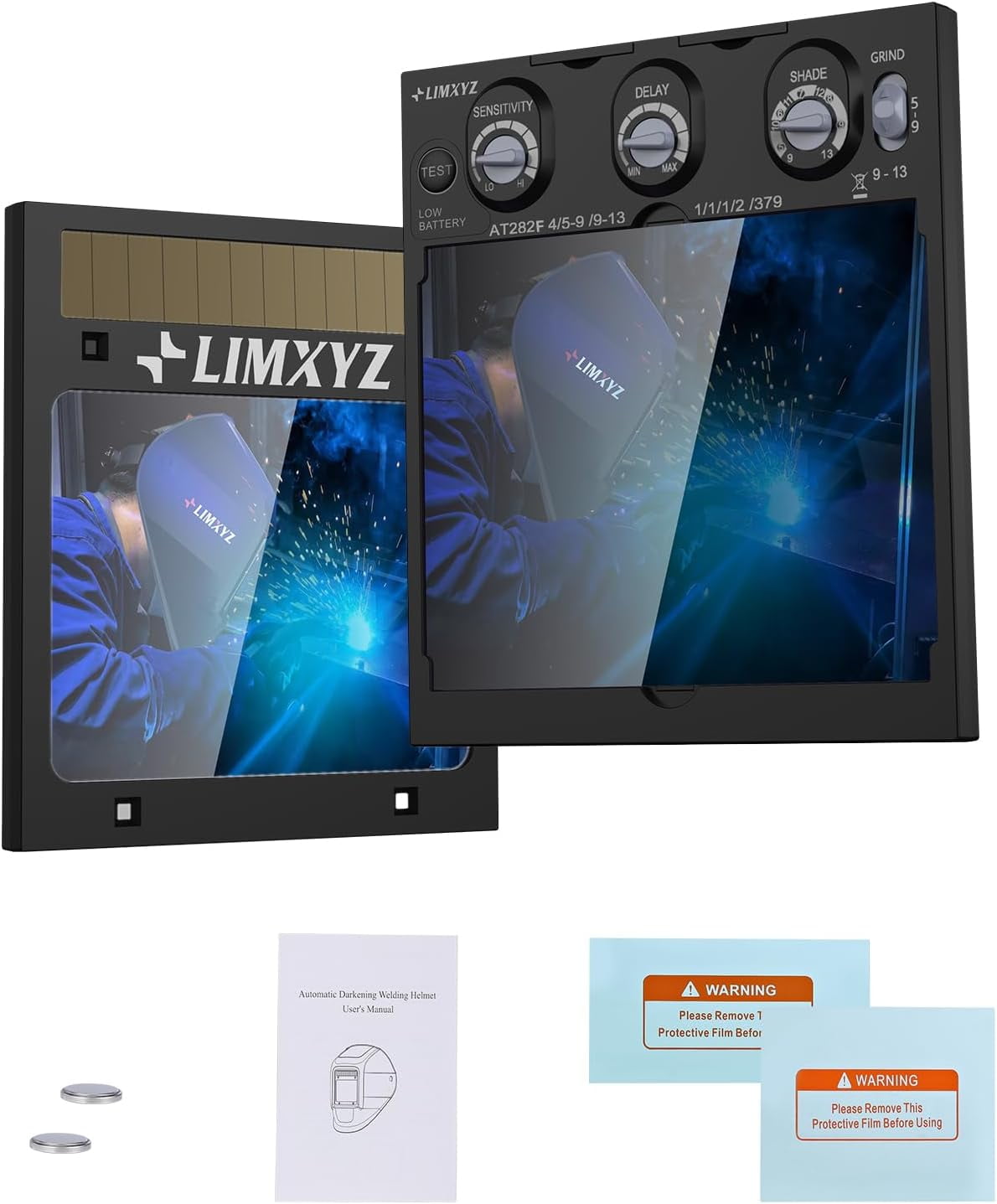 Auto Darkening Welding Lens True Color 5.24"x4.49" with 4 Arc Sensors ...