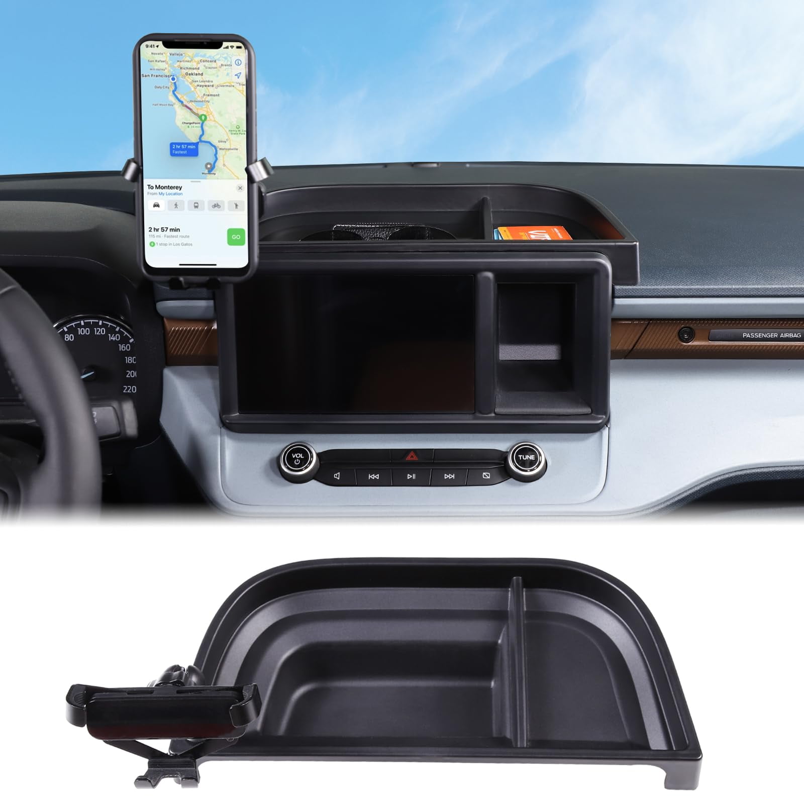 Auto Dashboard Storage Box Organizer Holder Tray Compatible Ford ...