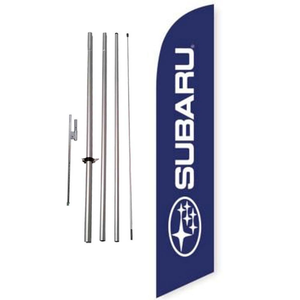 Auto Dealership Advertising Feather Banner Swooper Flag Sign with Flag ...