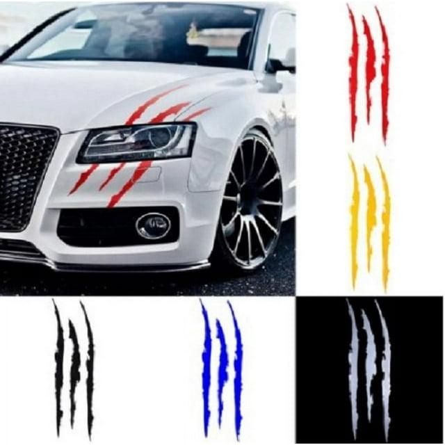 Auto Decals Stickers Reflective Monster Claw Scratch Marks Headlight ...
