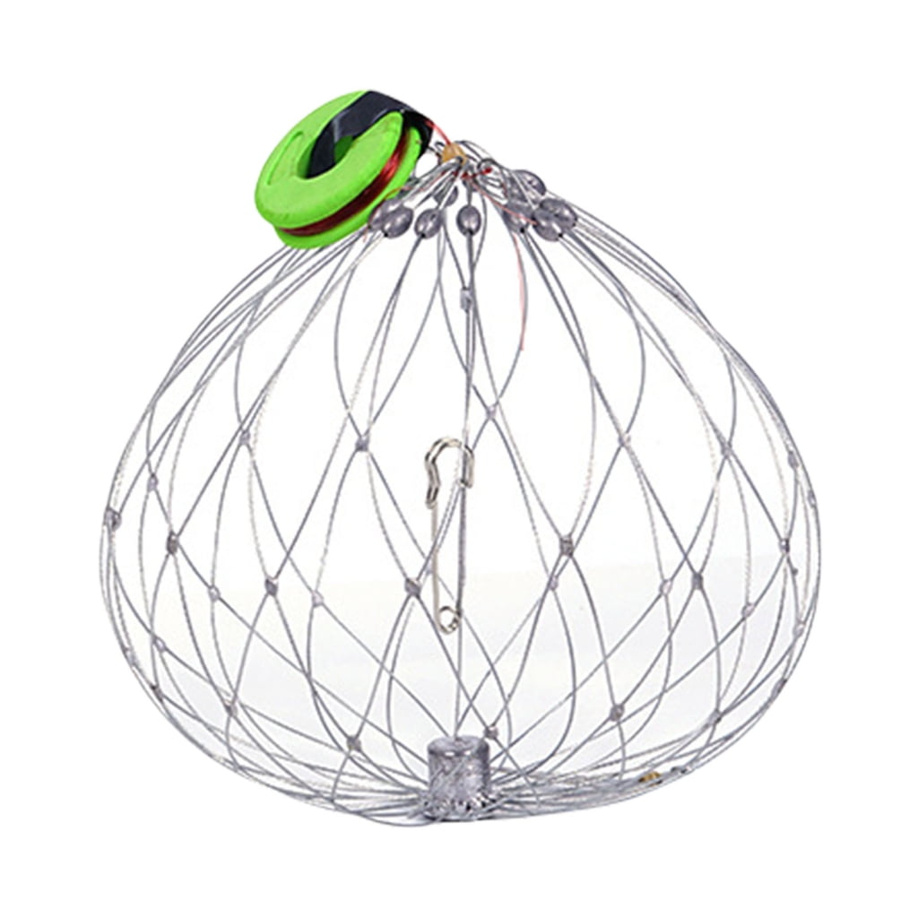 Auto Deploying Crabs Traps Cage Stainless Steel Adjustable Crabs Traps ...