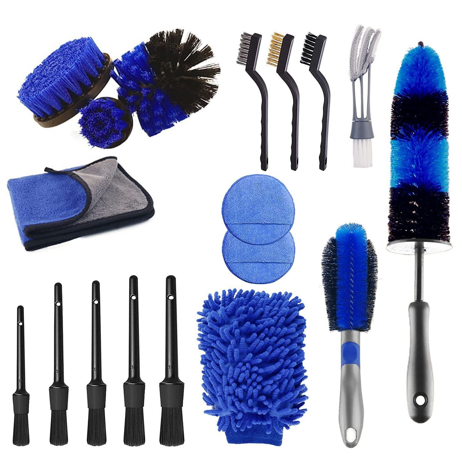 Auto Detailed Cleaning Brushes Wheel Clean Brush Tires Exterior ...