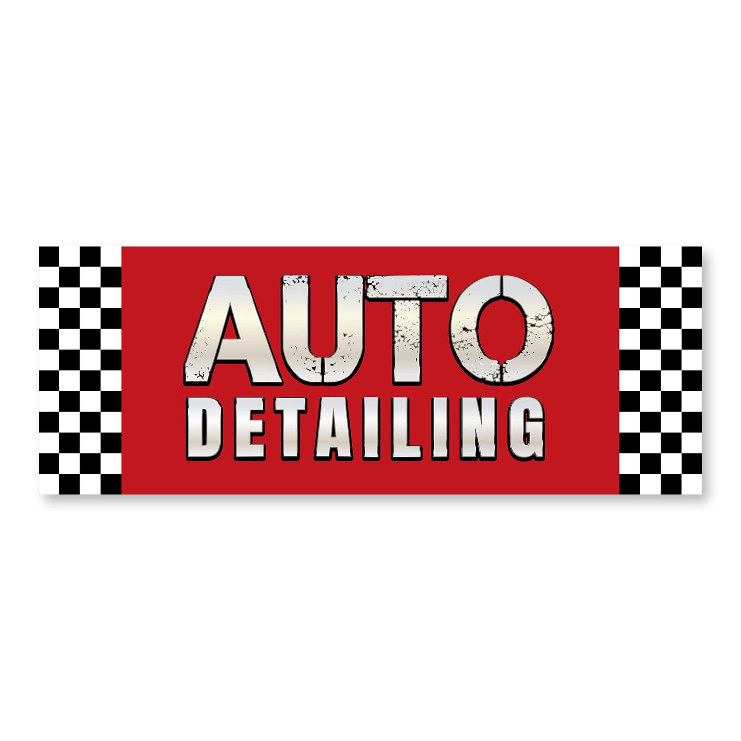 Auto Detailing 12" x 4.5" Decal | Advertise Your Business | All Weather ...