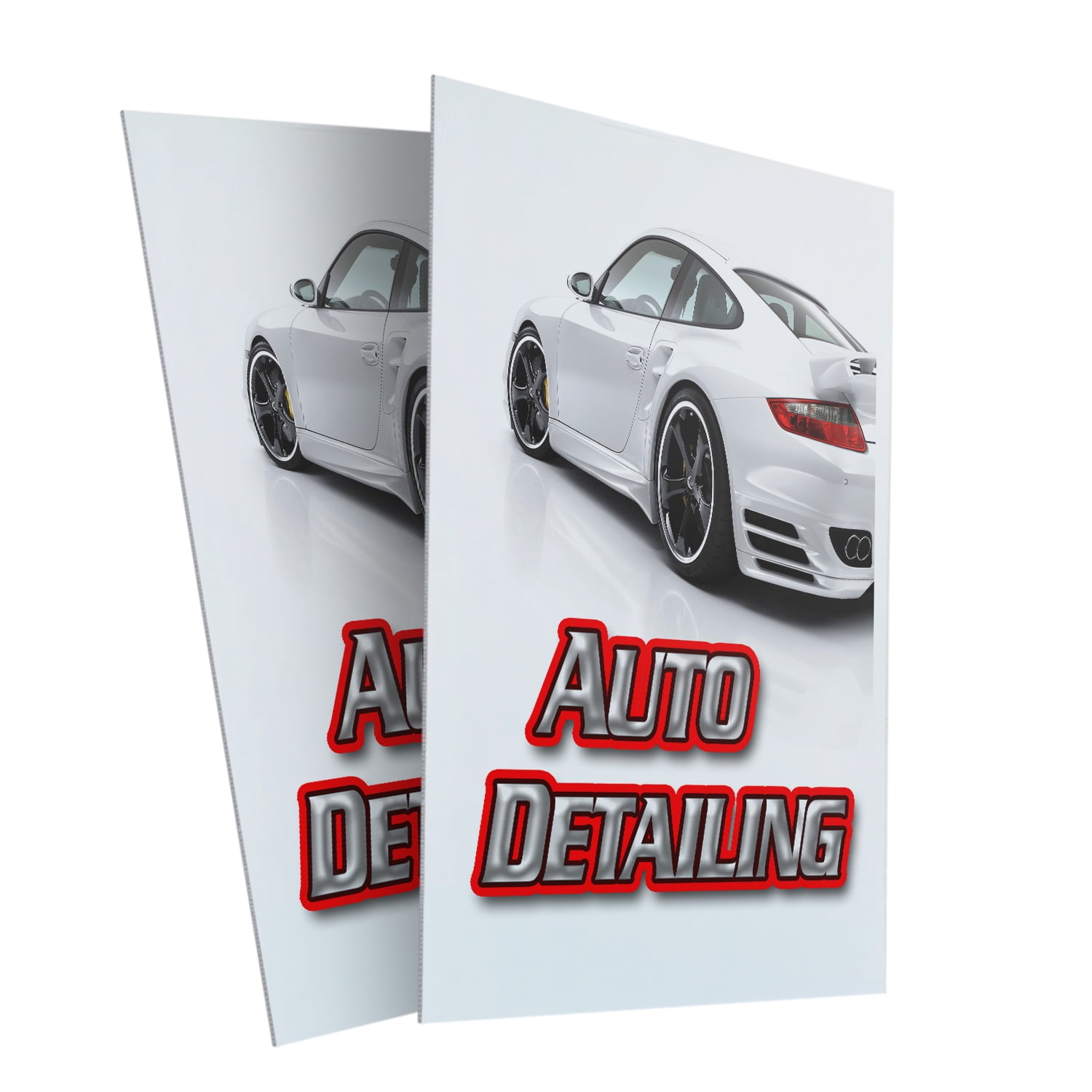 Auto Detailing (2-PACK) 24" x 36" Plastic Signs | Sign Insert 4mm ...