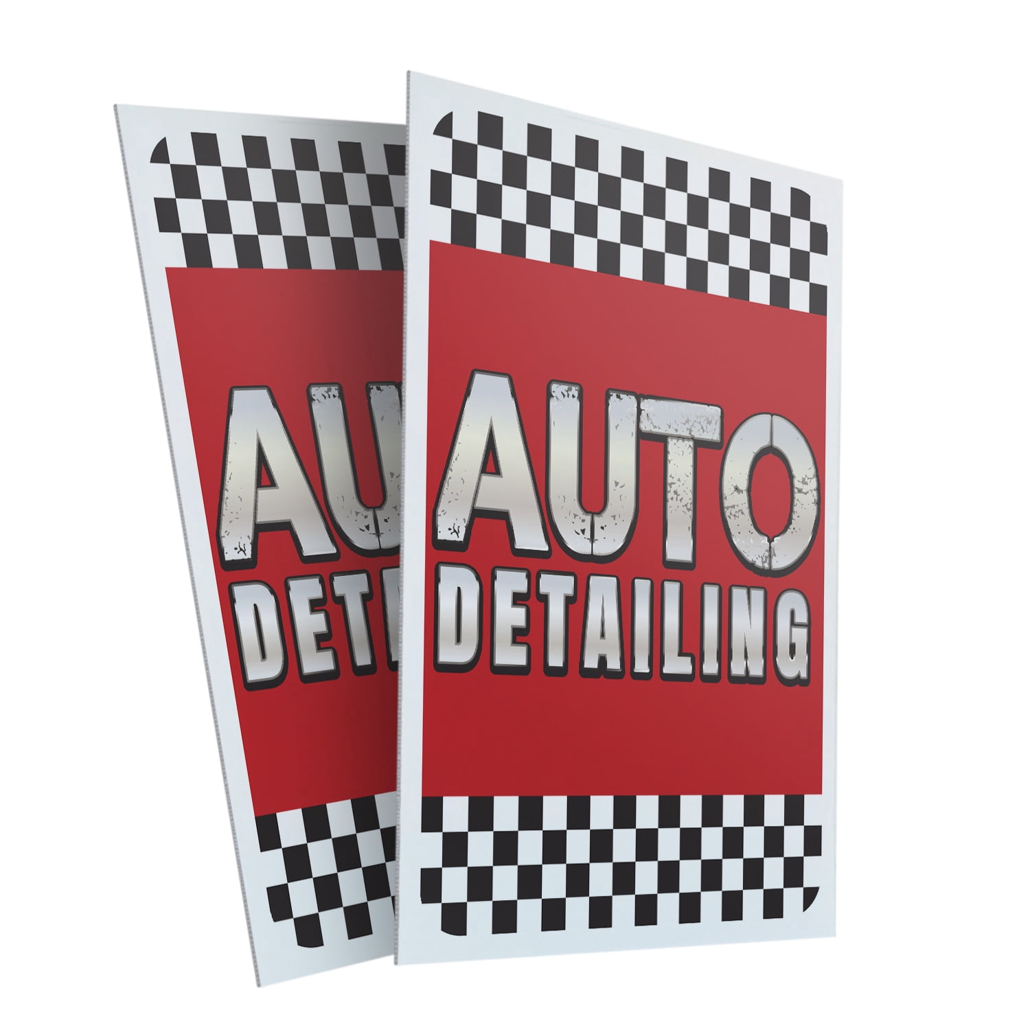 Auto Detailing (2-PACK) 24" x 36" Plastic Signs | Sign Insert 4mm ...