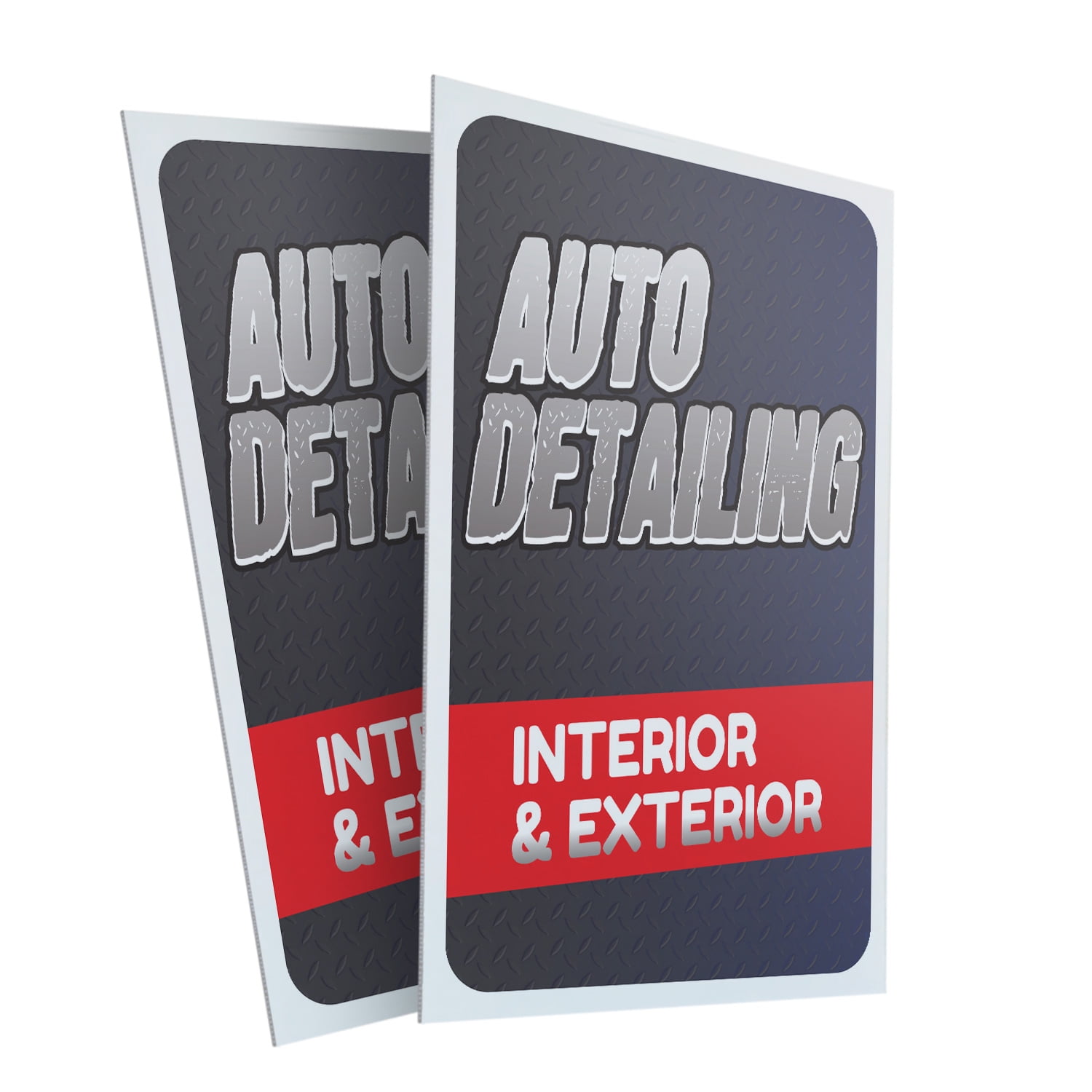 Auto Detailing (2-PACK) 24" x 36" Plastic Signs | Sign Insert 4mm ...
