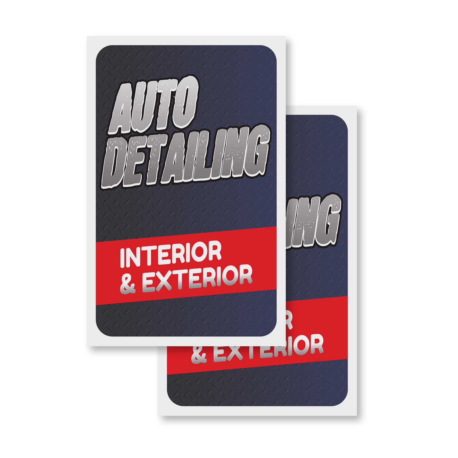 Auto Detailing (2-PACK) 24" x 36" Vinyl Decals | Sign Insert Peel ...