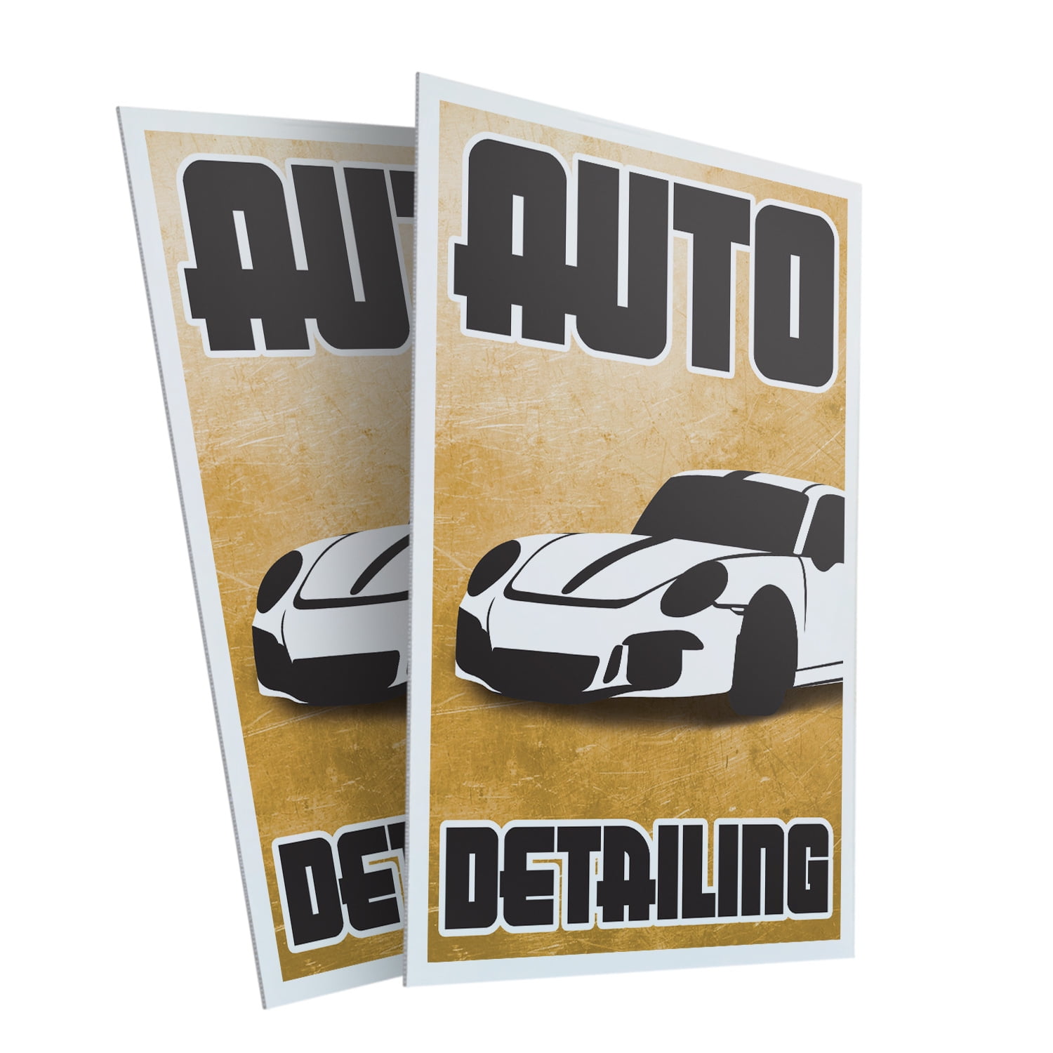 Auto Detailing (2-Pack) 24 Inch x 36 Inch Plastic Signs | Sign Insert ...
