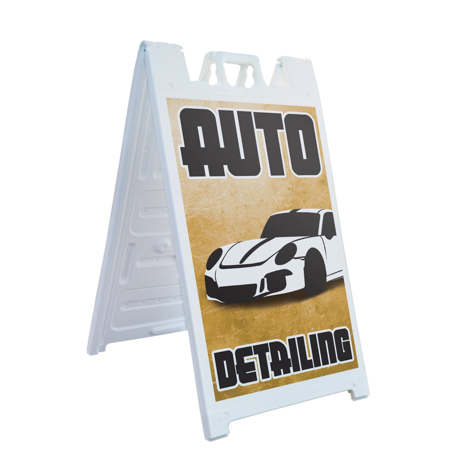 Auto Detailing 24" x 36" Double Sided A-Frame Sidewalk Sign Includes 2 ...