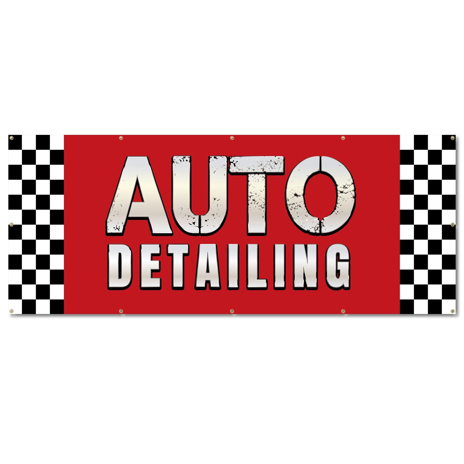 Auto Detailing | 48" X 120" Banner | Outdoor Vinyl Sign With Grommets ...