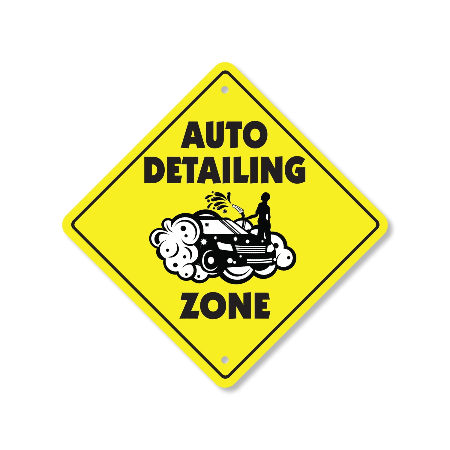 Auto Detailing Plastic Crossing Sign - 12 Inch X 12 Inch Xing Sign Gift ...
