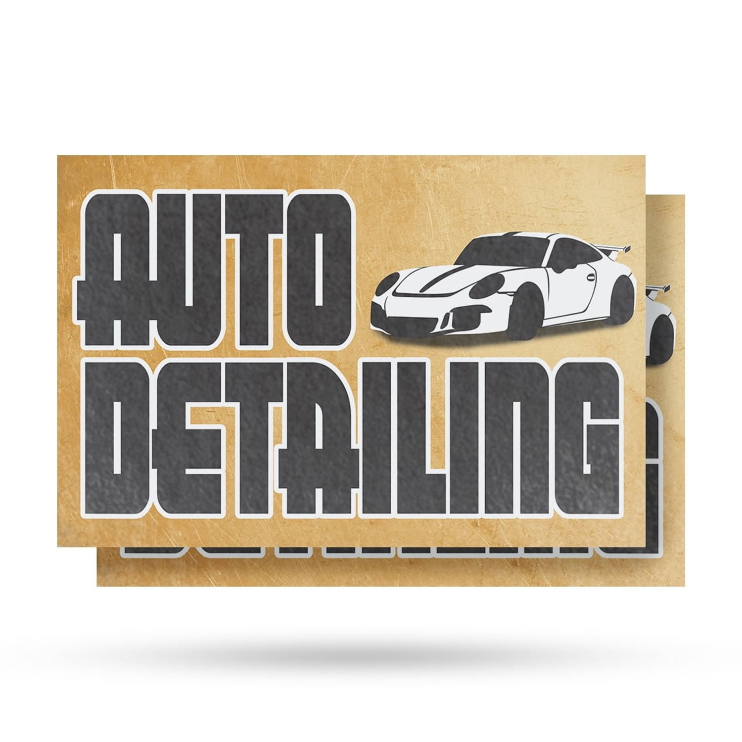 Auto Detailing Vinyl Decal 2 Pack of 12 Inch x 16 Inch Weatherproof ...
