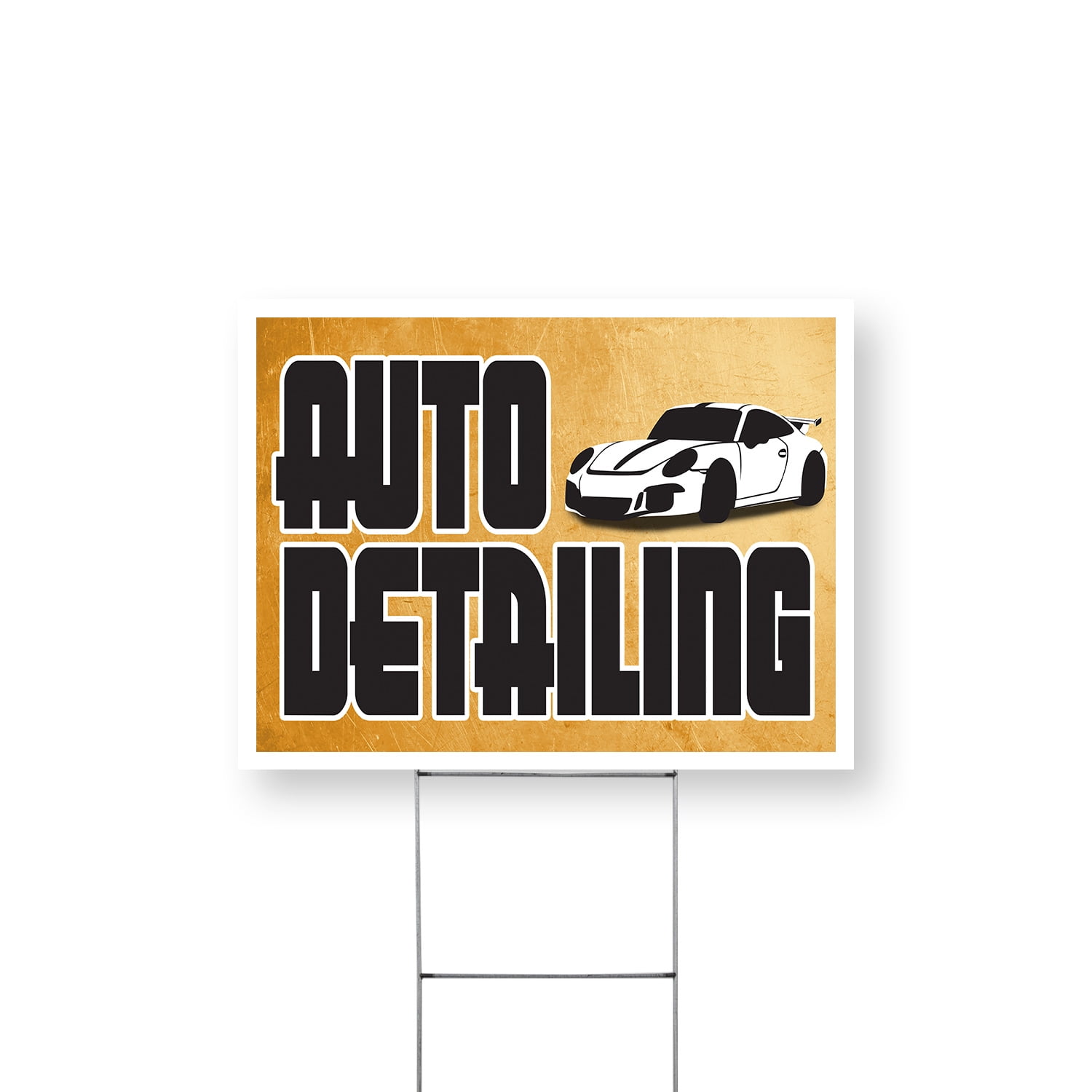 Auto Detailing Yard Sign 18 Inch x 24 Inch Single Sided Weatherproof ...