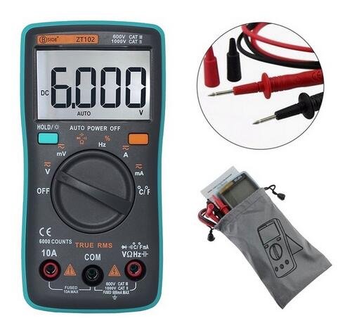 Auto Digital Multimeter 6000 Counts Backlight Meter Ammeter Voltmeter ...