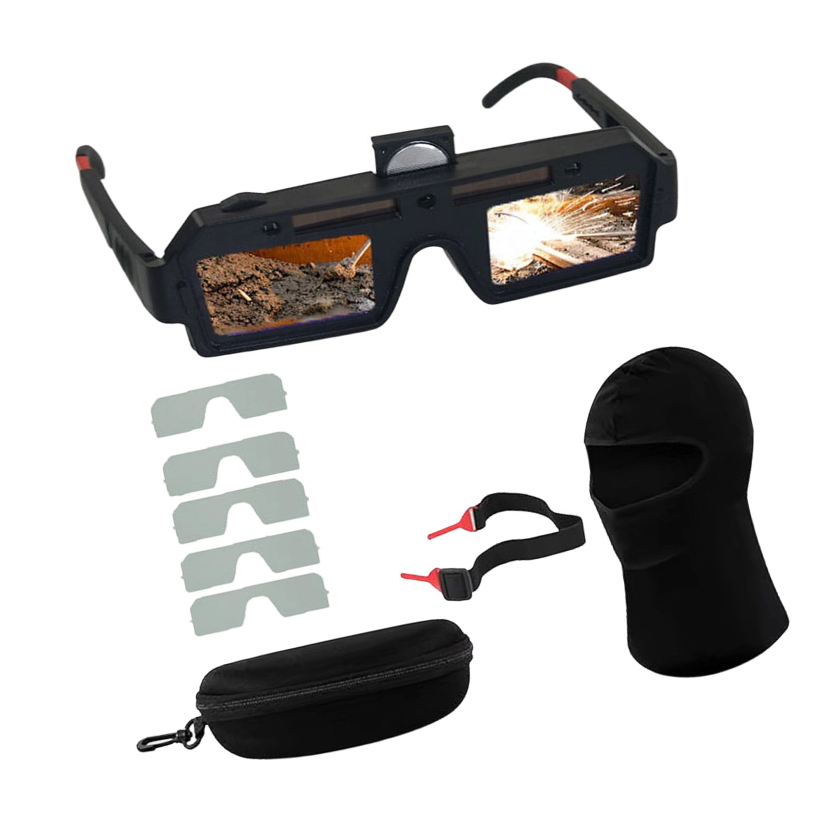 Auto Dimming Welding Goggles Eye Safety Protective PC Lens Glasses Tool ...