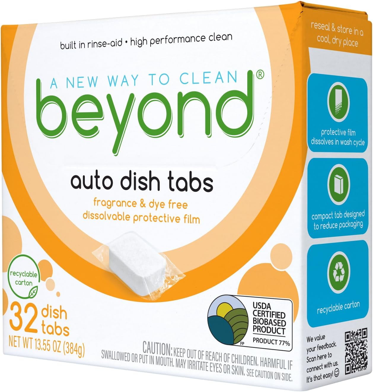 Auto Dishwasher Tablets [32 tablets] - Fragrance & Dye Free - Certified ...