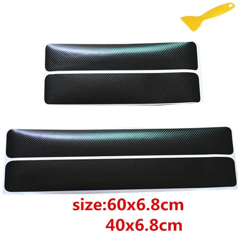 Auto Door Sill Protector Universal 3D Carbon Fiber Scuff Protective ...