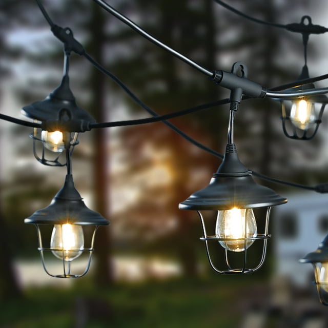 Auto Drive 120 Volts 10 Count Warm White LED Retro Metal Outdoor RV ...