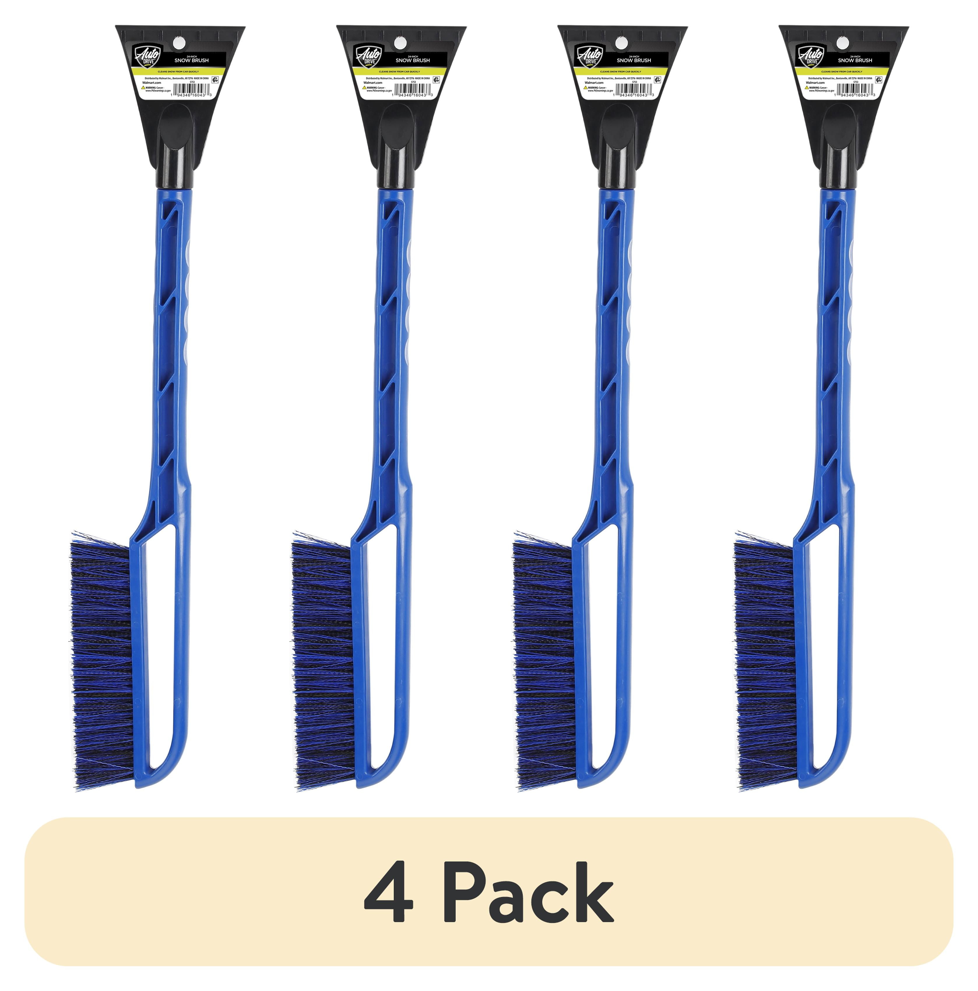 (4 pack) Auto Drive 24-Inch Snowbrush and Ice Scraper, Blue and Black ...