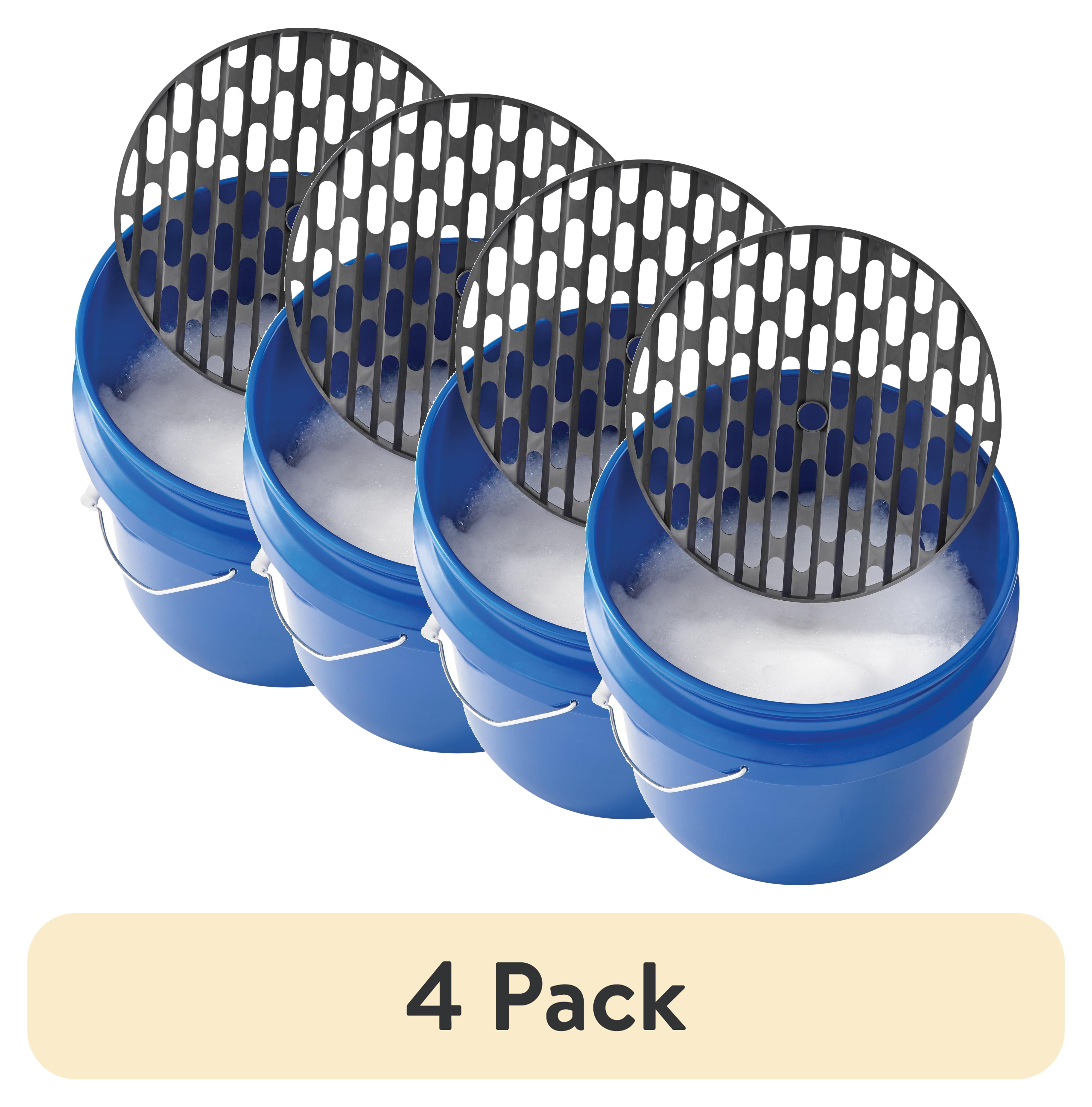(4 pack) Auto Drive 4 Gallon Car Plastic, Wash Bucket with Grit Screen ...