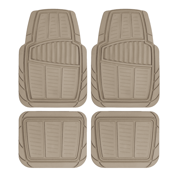 Auto Drive 4PC Toll Tan Rubber Car Floor Mats Universal Fit for Cars ...