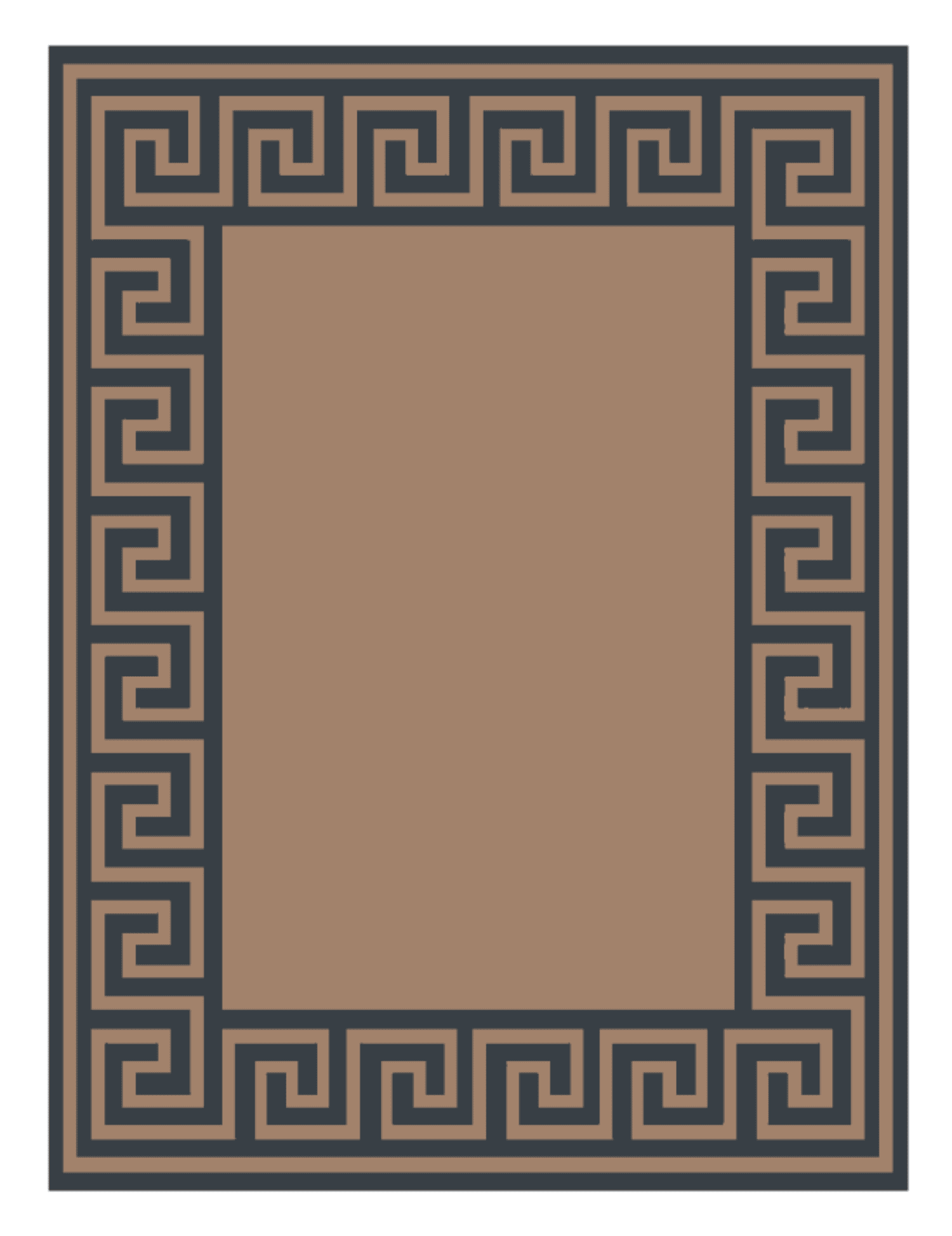 Auto Drive 9' x 12' Reversible Brown/Black Greek Key RV Outdoor Patio ...