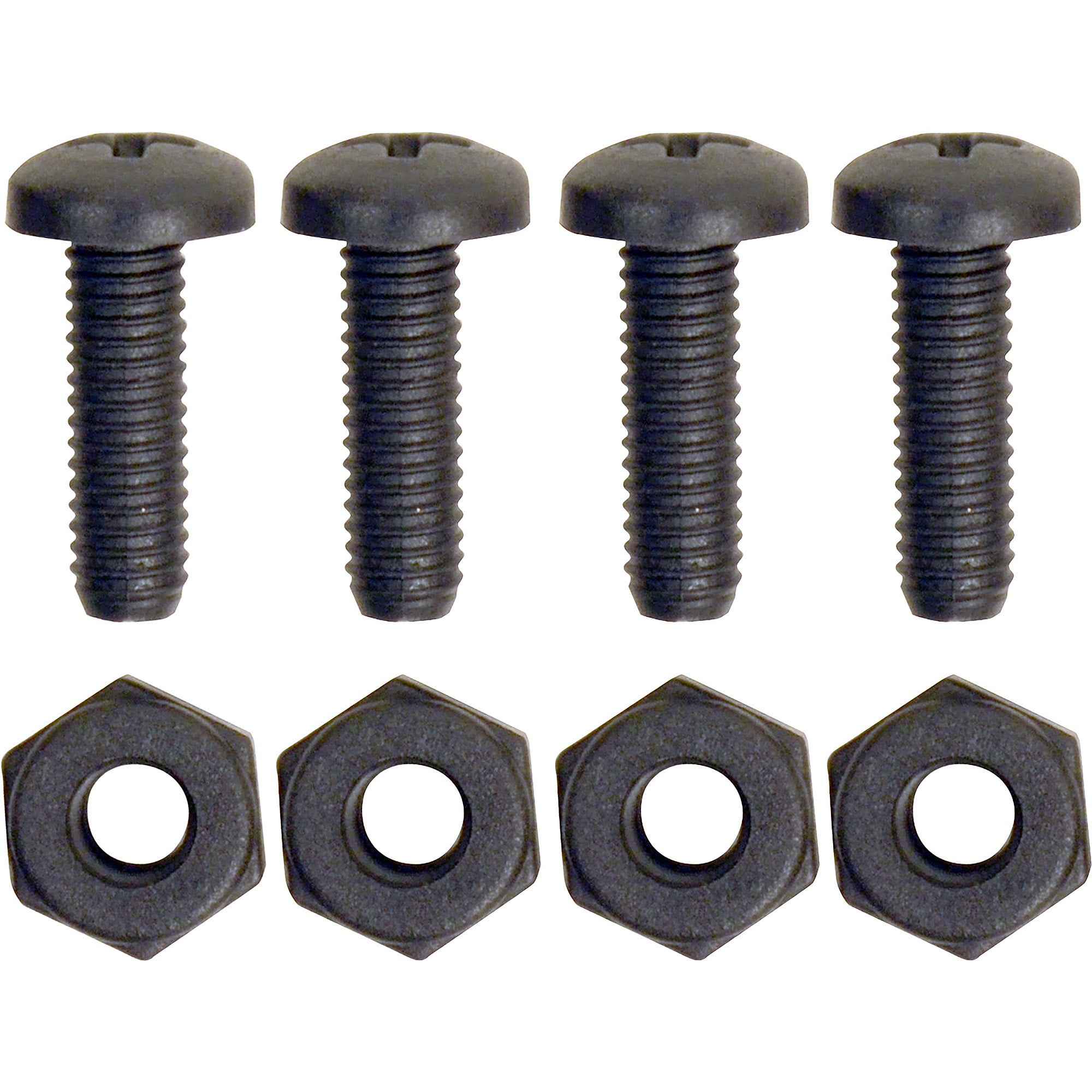 Auto Drive 90279W - 8 Piece Black Nylon License Plate Fasteners ...