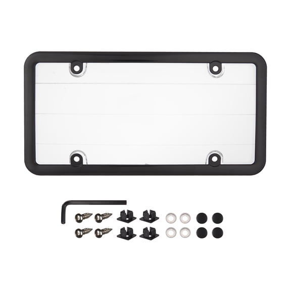 Auto Drive Chrome Anti-Theft License Plate Cover and Frame Universal ...