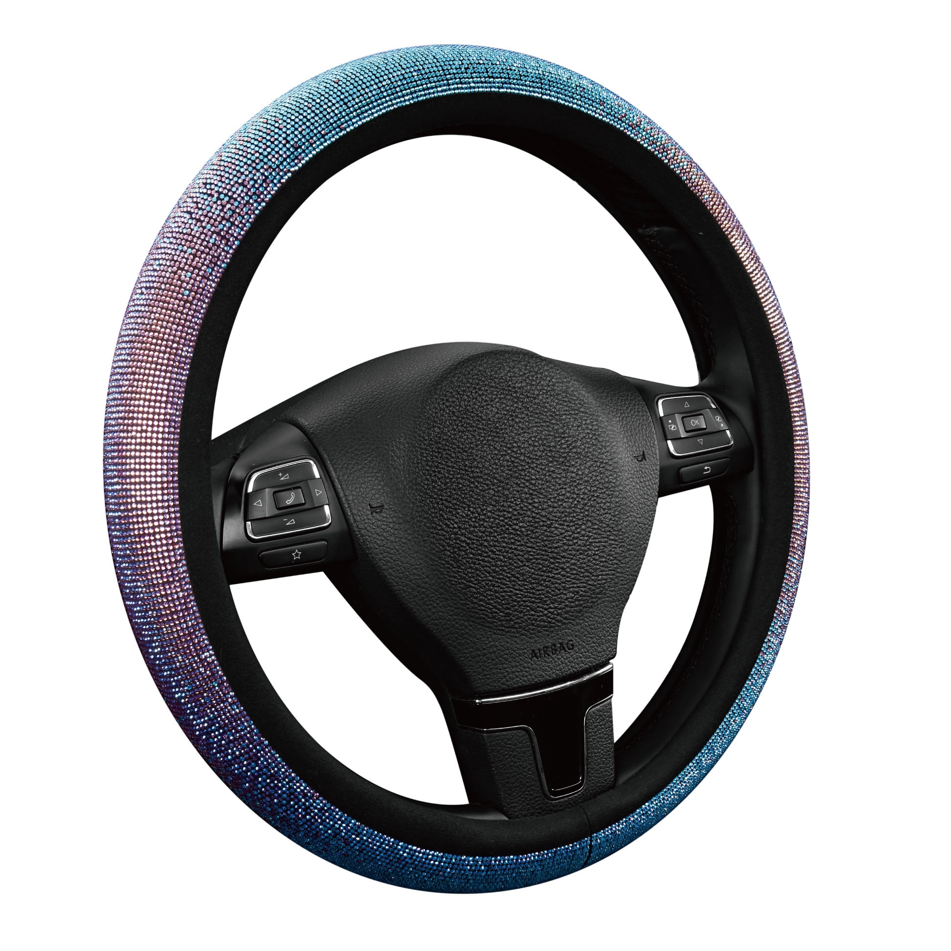 Auto Drive Bling Diamond Steering Wheel Cover, Sparkly Crystal Grip ...