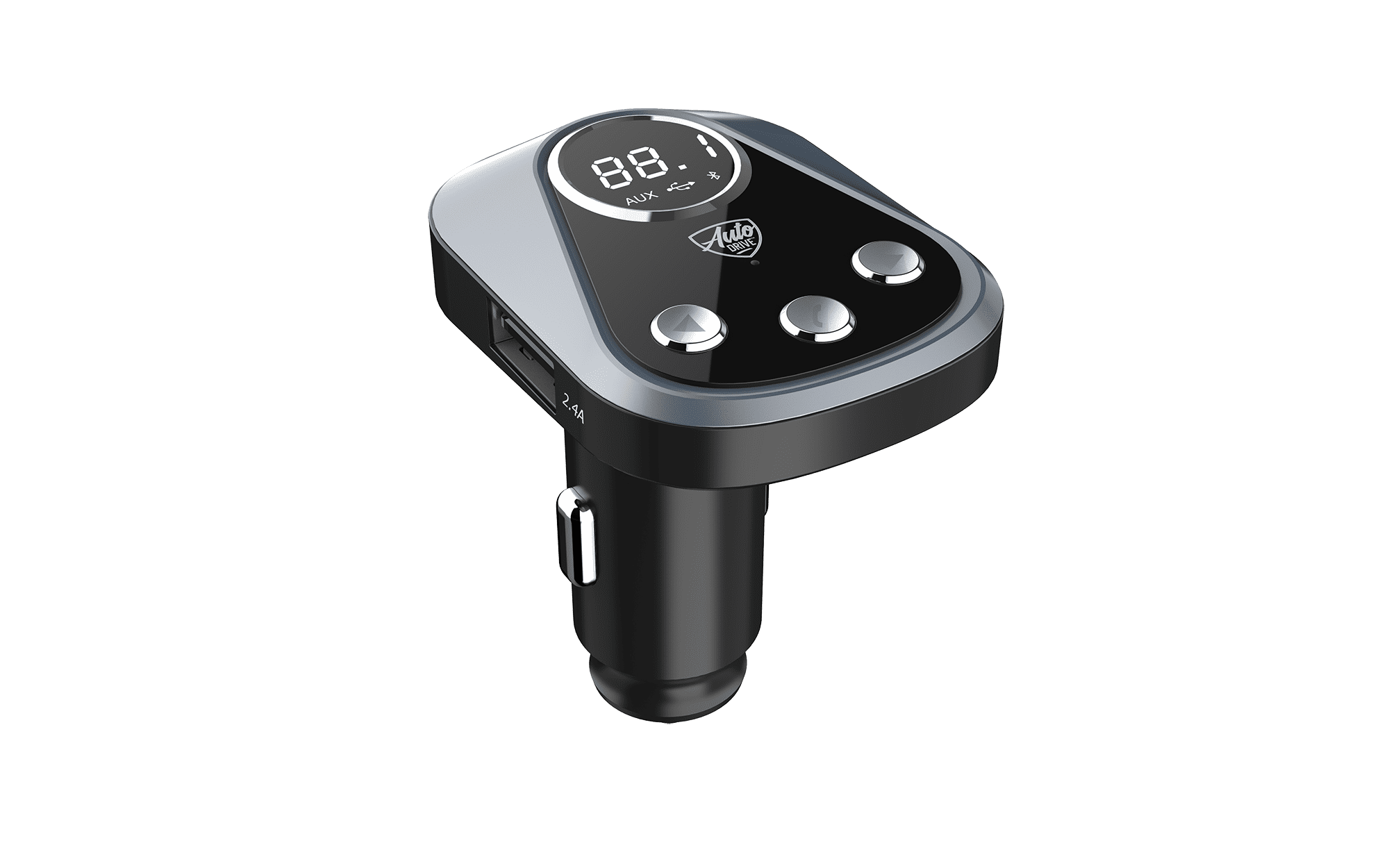 Auto Drive Bluetooth FM Transmitter with App Control, USB Charging ...