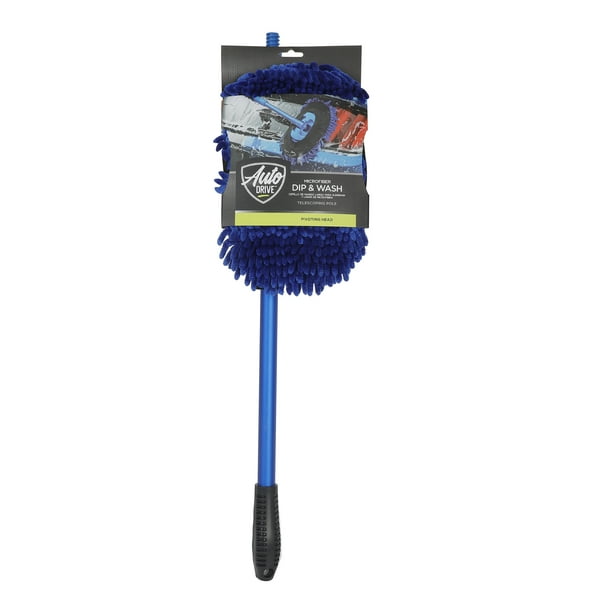 Auto Drive Microfiber Mop, Blue Aluminum Telescoping Handle - Walmart ...