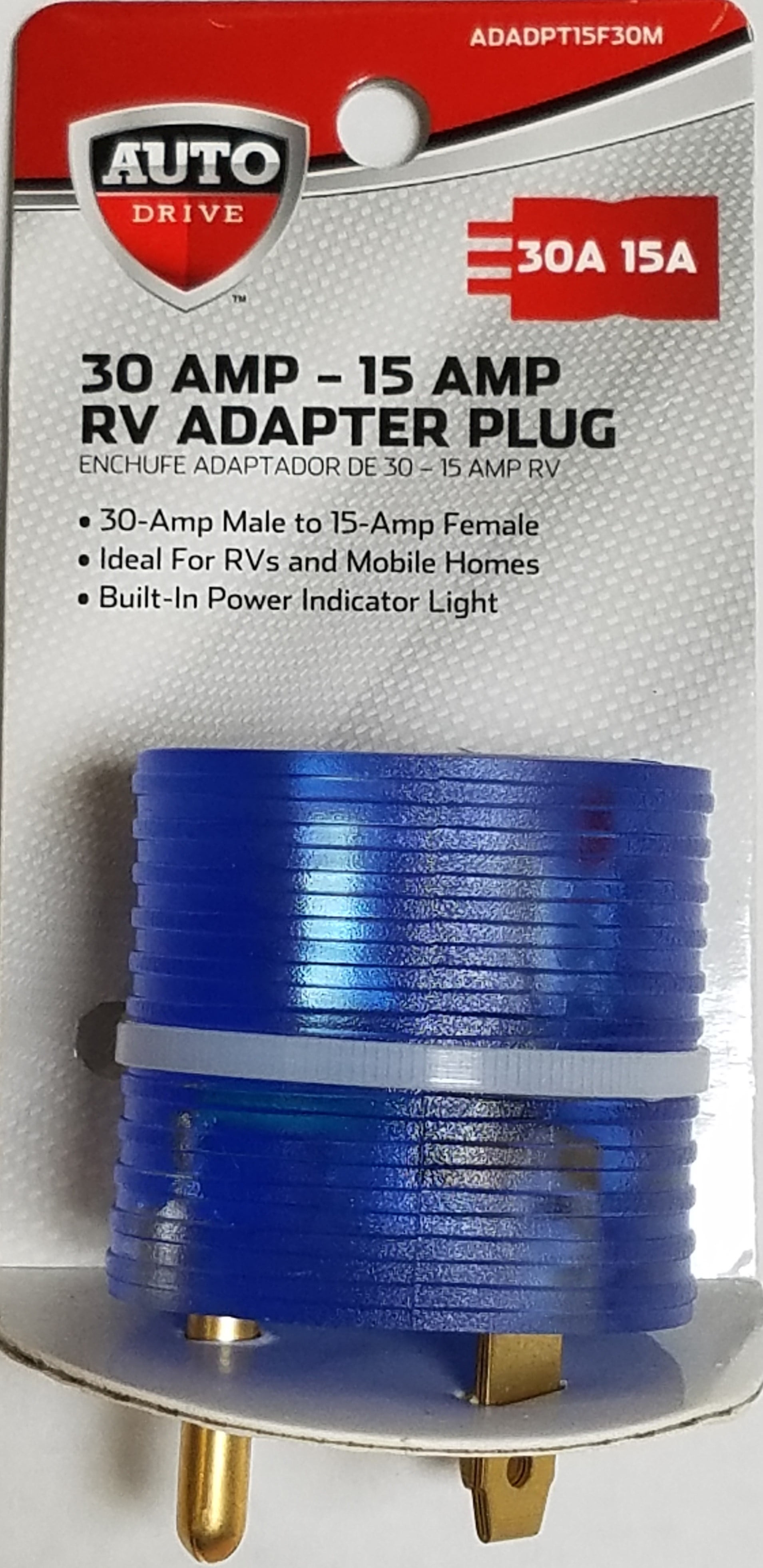 Auto Drive RV Adapter Plug, 30 Amp - 15 Amp - Walmart.com