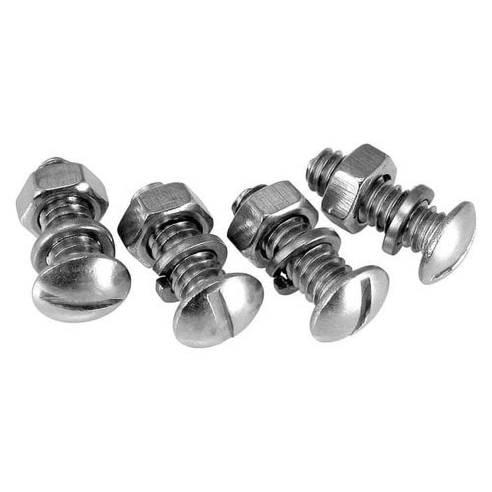 Auto Drive Stainless Steel License Plate Fasteners - Walmart.com