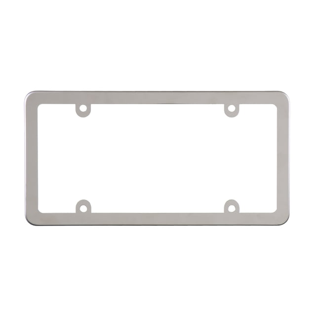Auto Drive Stainless Steel License Plate Frame, 92017W - Walmart ...
