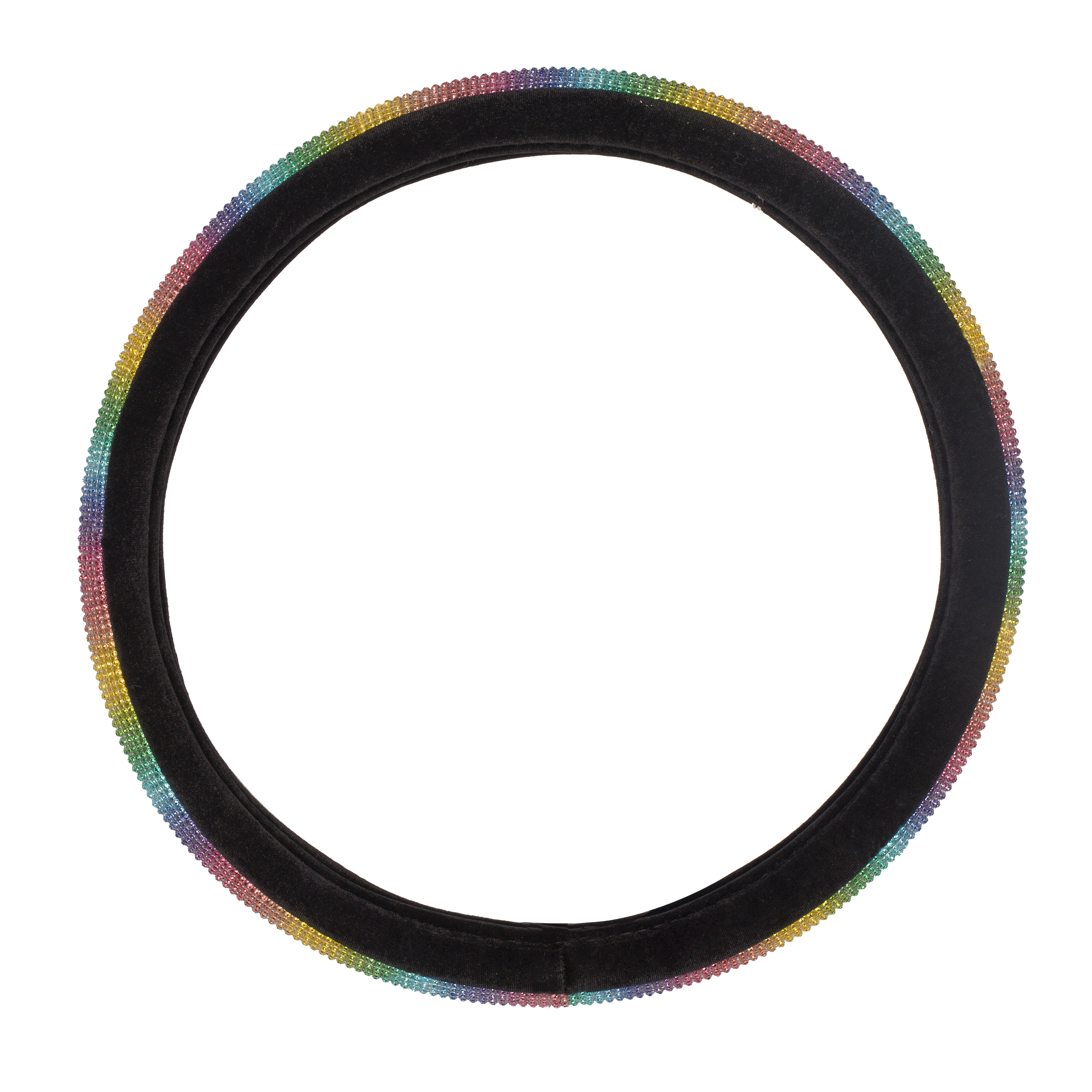 Auto Drive Rainbow Diamond Leather Steering Wheel Cover 14.5-15 ...