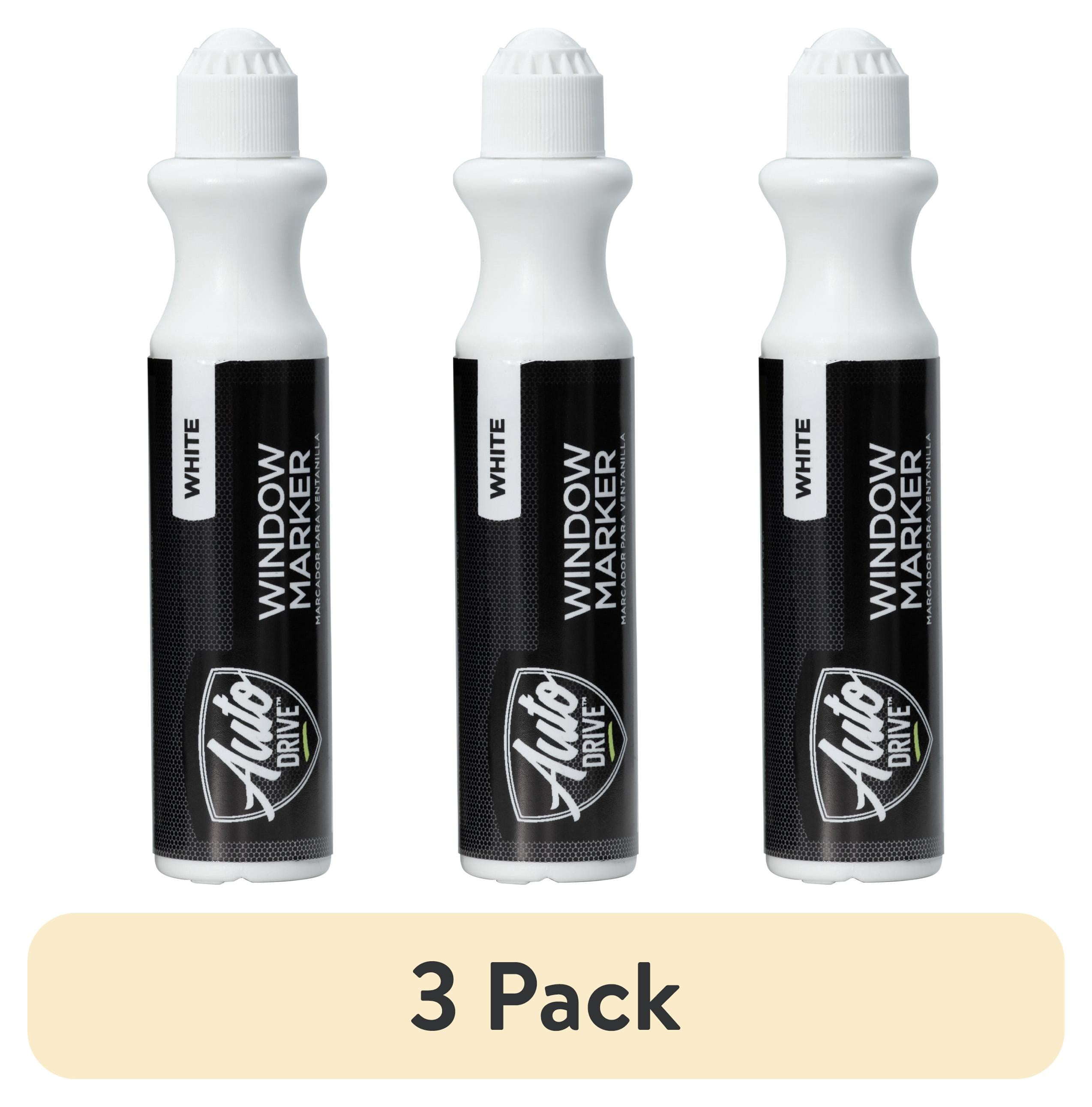 (3 pack) Auto Drive Universal Automotive Window Marker, White, 48 ml/1. ...