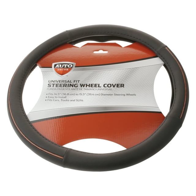 Auto Drive Universal Fit Steering Wheel Cover - Black - Walmart.com