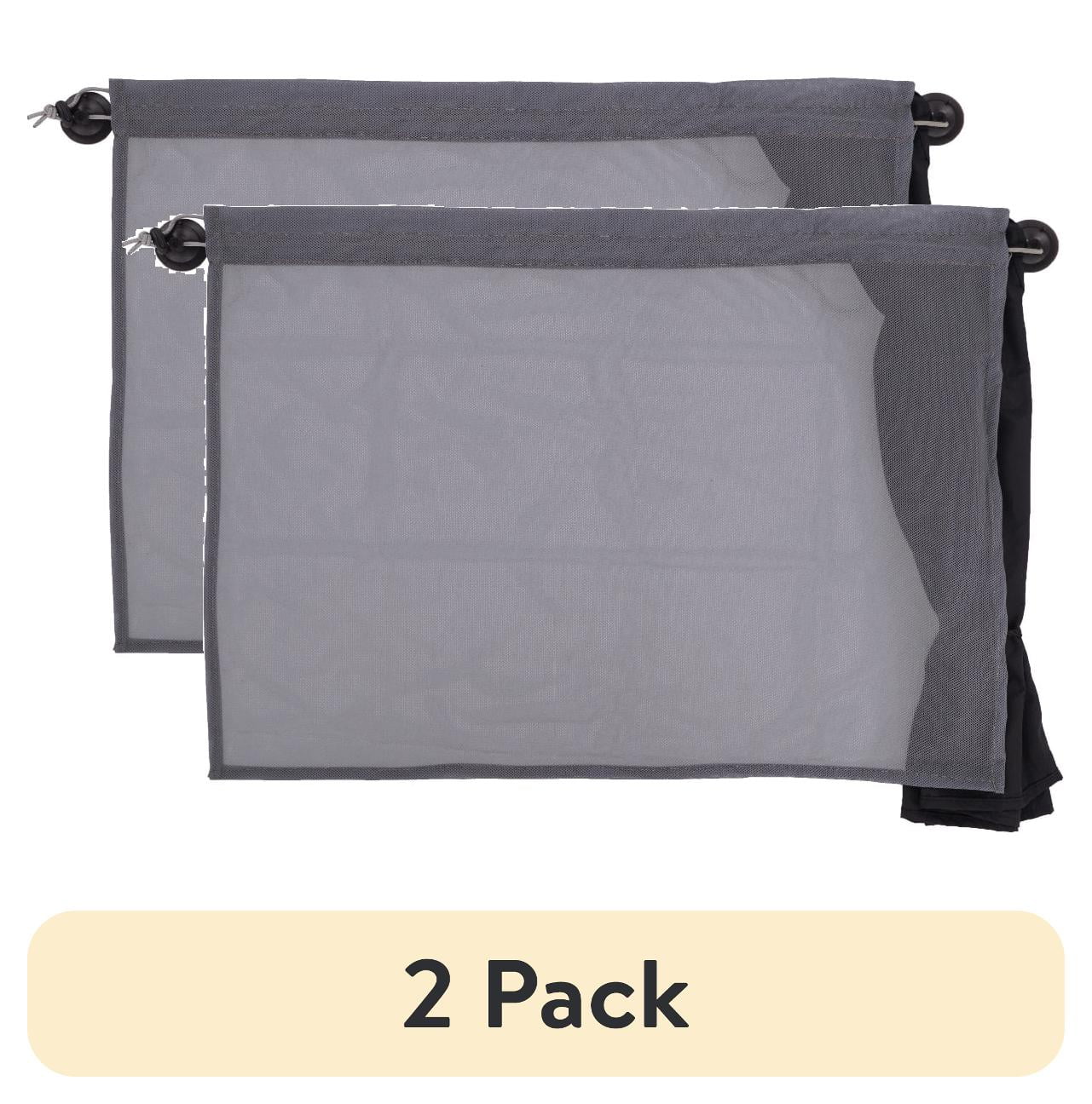 (2 pack) Auto Drive Universal Side Window Suction Cups Grey Curtain Sun ...
