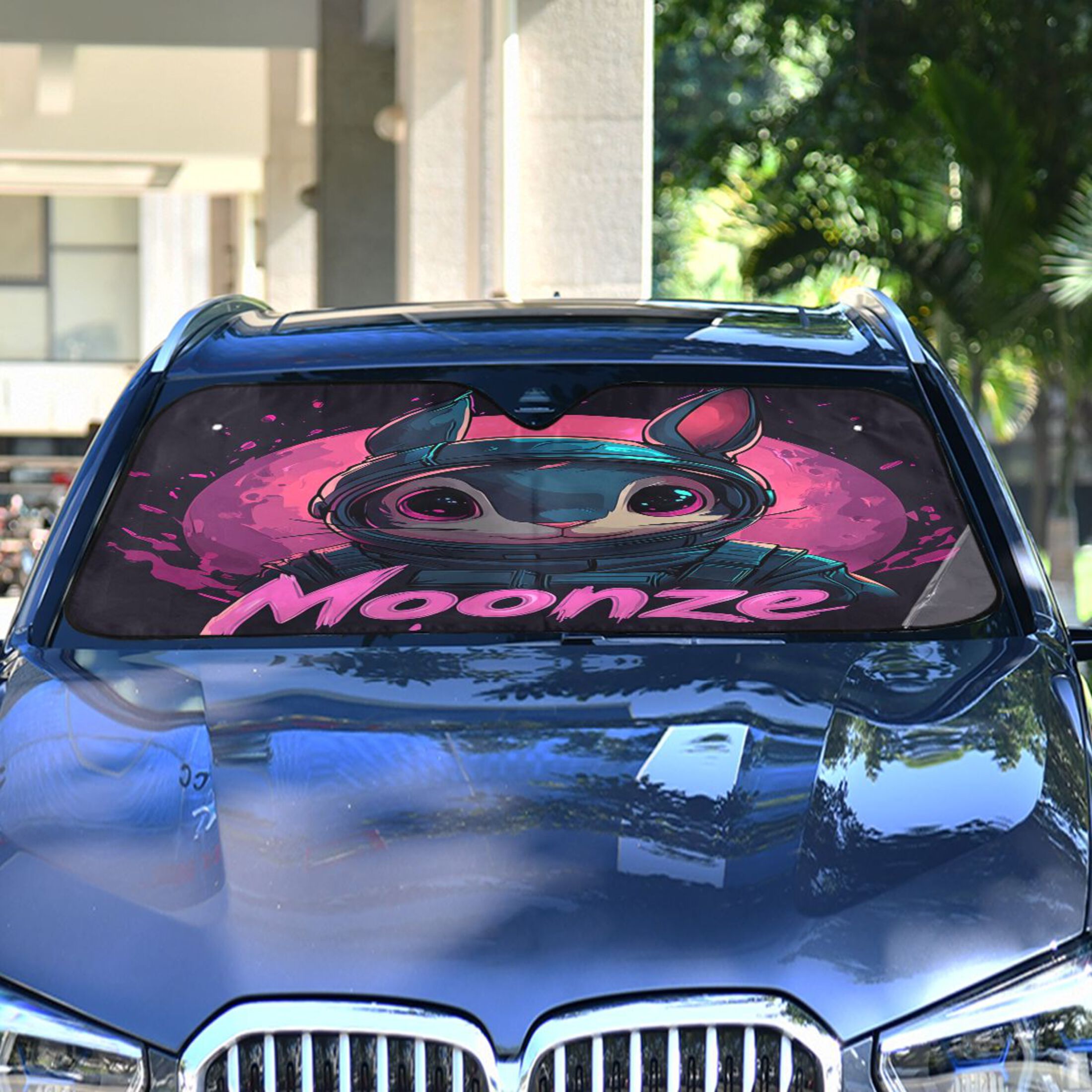 Auto Drive Vehicle's Windshield Fit Cartoon Astronaut Rabbit Accordion ...