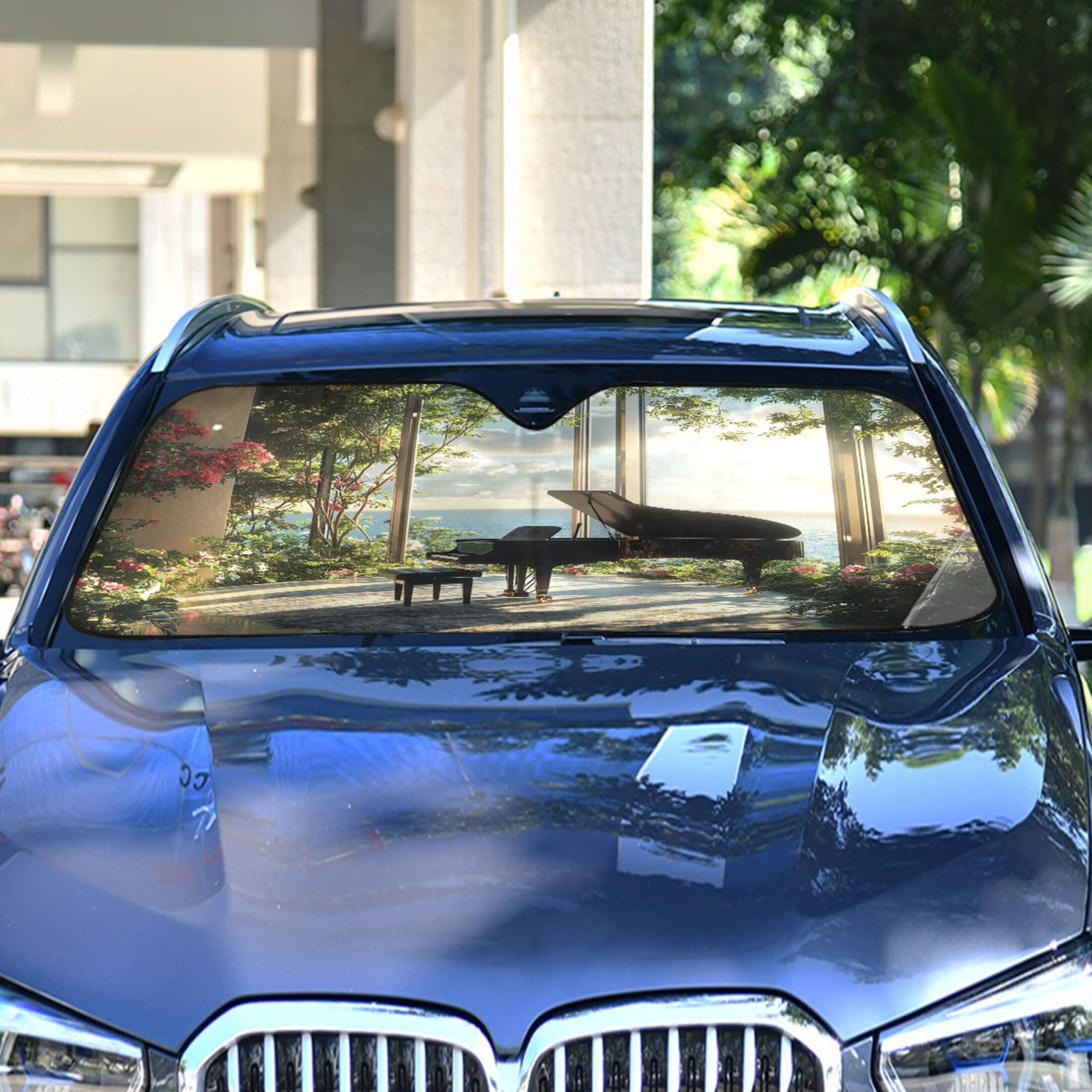Auto Drive Vehicle's Windshield Fit Piano Sunlit Room Accordion Sun ...
